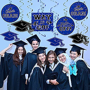 Graduation Party Supplies 2023 Graduation Decorations 2023 Graduation Party Hanging Swirl Grad Decor 2023 Grad Decorations Congrats Grad Decorations Blue Hanging Swirl Already Assembled by HappyField