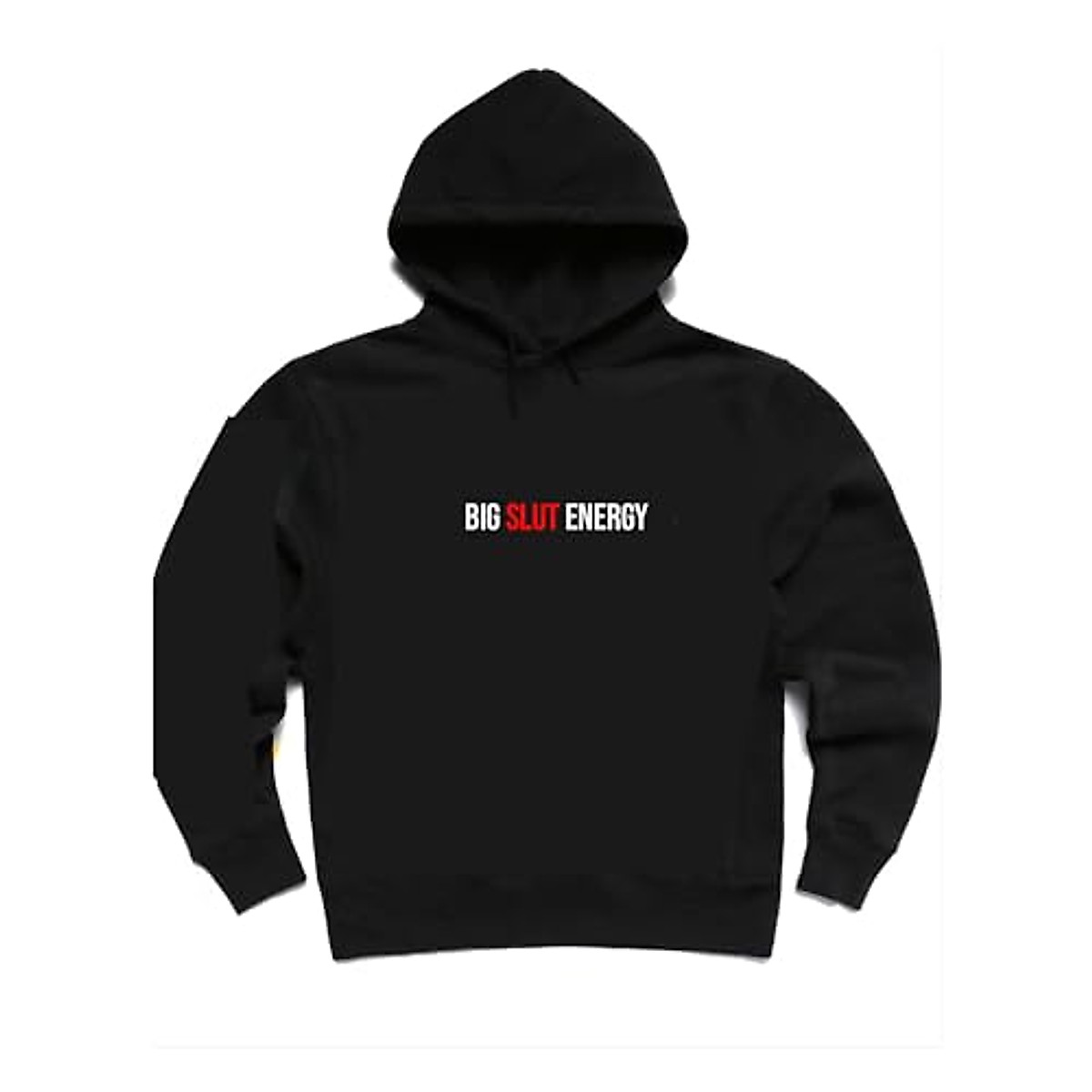 Slutty Vegan Big Slut Energy Hoodie, Fashion Hooded Sweatshirt, Pullover Hoodie with Pocket, Moisture Wicking & Breathable (US, Alpha, XX-Large, Regular, Regular) Black