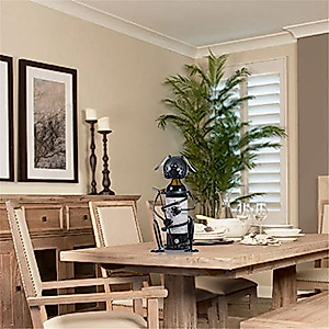 DOUBA Puppy Wine Rack with Golf Iron Animal Figurine Creative Wine Holder Practical Ornament Craft Gift Table Craft Decoration