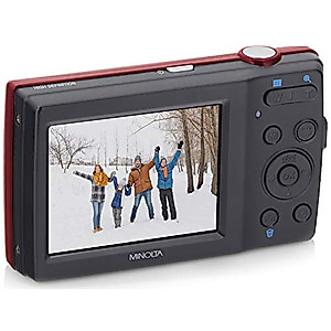 Minolta 20 Mega Pixels Digital Camera, 5X Optical Zoom & HD Video with 2.7" LCD, Red (MN5Z-R)