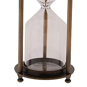 Backbayia Retro Metal Sandglass Empty Hourglass Sand Timer Without Sand for Home Office Decoration (Bronze - S)