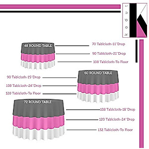 Kadut White Tablecloth - 90" Inch Round White Tablecloths for Circular Table Cover in White Washable Polyester - Great for Buffet Table, Parties, Holiday Dinner & More