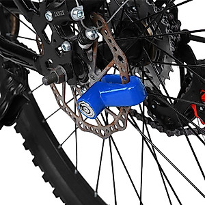 OUKENS Bicycles and Spare Parts Bicycle Lock, 3 Colors Metal Bike Lock Disc Brakes Anti Theft Bicycle Locks with Plastic