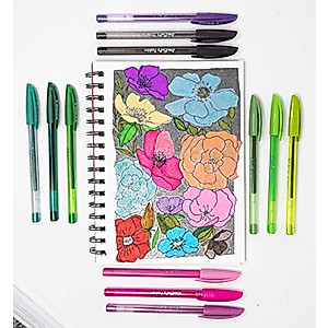 Zebra Pen Doodlerz Gel Stick Pen, Bold Point, 1.0mm, Assorted Glitter Colors, 10 Pack