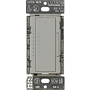 Lutron Maestro In-Wall Digital Timer, 5A Light/3A Fan, Single-Pole, MA-T51-GR, Gray