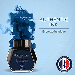 Waterman Fountain Pen Ink, Mysterious Blue, 50ml Bottle