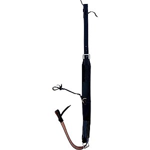 RAAVILS Western Leather Girth Complete Flank Cinch Set for Horse Rear Flank Back Cinch Saddle Billets for Tack Horses (Black)