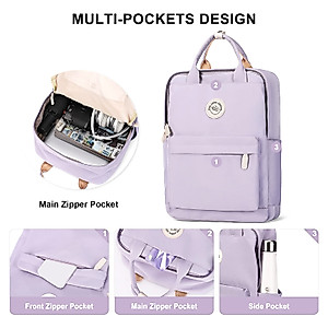 School Backpack Waterproof Simple Black Bookbag College High School Bags For Girls Boys Lightweight Travel Rucksack Casual Daypack Laptop Backpacks For Women