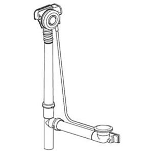 Geberit 151.603 17"-24" Tub and 27" Cable PushControl Complete Unit, Polished Chrome