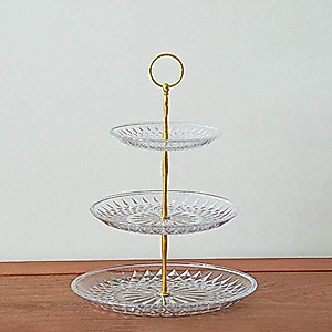 Artliving Acrylic Clear 3-Tier Cupcake Stand Cake Stand Dessert Stands Plate Tea Party Serving Platter Display Tower