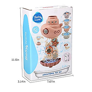 LZZAPJ Baby Bath Toys for Toddlers 1-3 Year Old, Bathtub Water Toys for Kids Age 2-4, Contains 4 Stacking Cups, 2 Boats 2 Whale-Shaped Spoons, Gift for Infants Boys Girls 6-12 Months