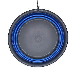 SAMMART 7.5L (1.98 Gallon) Collapsible Tub - Foldable Dish Tub - Portable Washing Basin - Space Saving Plastic Washtub (Grey/Blue (Set of 2))