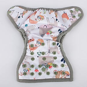 3 Newborn Baby Diaper Covers Nappies 8lbs-10lbs (Teepee Deers Pack)