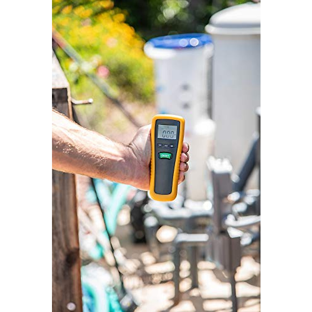 Basic Ammonia Meter by Forensics | 0-100ppm with 1ppm Resolution | Farm, Poultry, Pig & Livestock | Soft Touch Rubber Grip | Large Display & Backlight | Mode: FD-NH3000 | Yellow