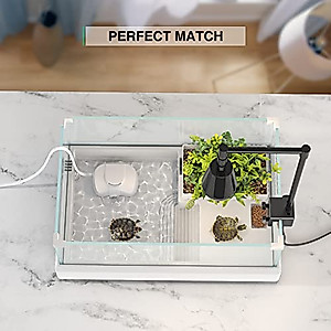 SILICAR Turtle Tank Filter, Reptiles Turtle Internal Filter Aquarium Waterfall, Low Level Water Clean Pump, 4W