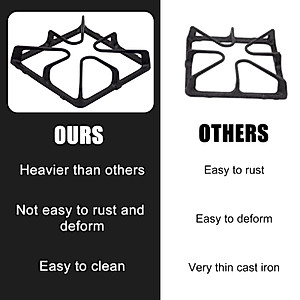 WB31K10034 Burner Grates for Gas Stoves Compatible with GE Gas Stove Range for General Electric Gas Stove Top Surface Grate Cast Iron Rack-4Pack