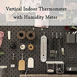 LittleGood Thermometer Indoor with Humidity – 9.8 inch Wall Vertical Thermometer/Hygrometer, Temperature Monitor for Home, Household Thermometer for Room Temp