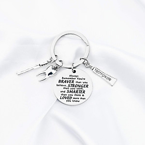 Dentist Gifts Keychain Dental Assistant Gifts Dental Gifts Dentist Graduation Gift You are Braver Stronger Smarter Than You Think New Dentist Gifts (keychain)