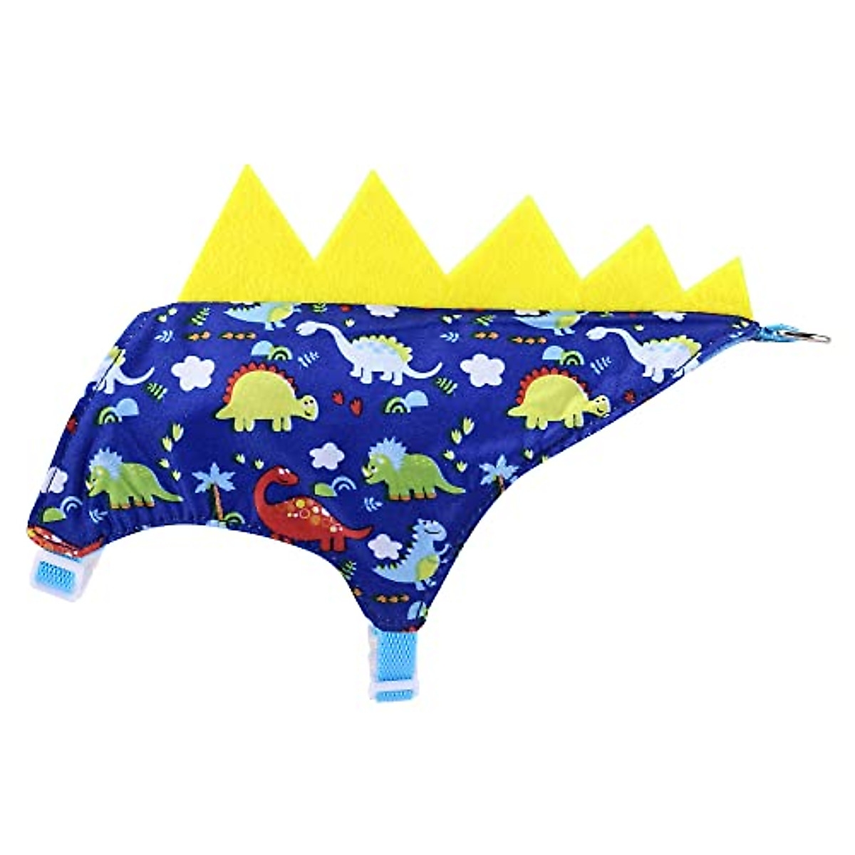 Filhome Adjustable Halloween Bunny Dinosaur Harness,Soft Rabbit Vest Harness and Leash Set for Halloween Dress Up Party Cosplay Rabbit Ferret Bunny Guinea Pig Small Animal Walking (Blue Dinosaur/M)