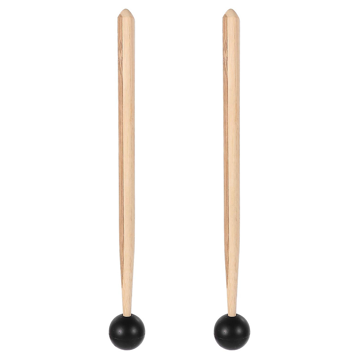 1 Pair Rubber Xylophone Mallet Percussion with Wood Handle Mallets Percussion Sticks Rubber Mallets Sticks with Wood Handle