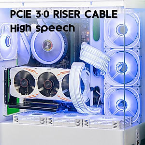 IBEST IMPETUS Vertical GPU Mounting Bracket Graphics Card Holder Kit with PCIE Riser Cable 90 Degree Right Angle 25cm Black