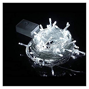 Fairy Lights Outdoor Fairy String Lights 10M With 100 LED 8 Modes Wave Rope Lights Icicle Curtain Light,Waterproof Festival Lighting For Garden Patio Yard Home Wedding Party And Christmas Decoration Z