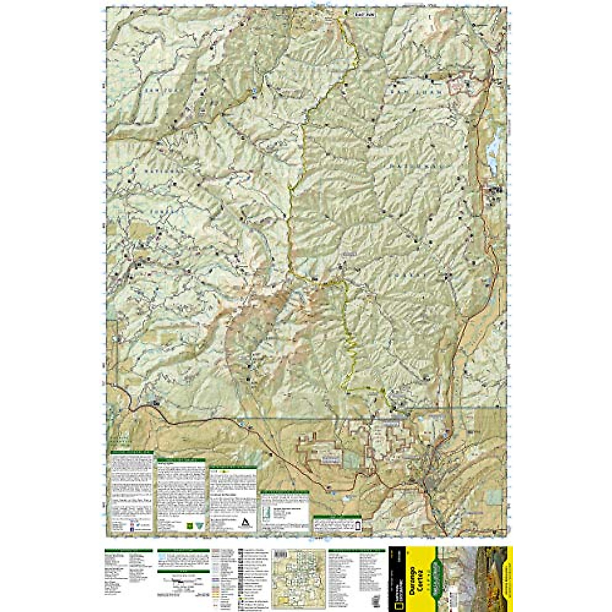 Durango, Cortez [Mesa Verde National Park] Map (National Geographic Trails Illustrated Map, 144)