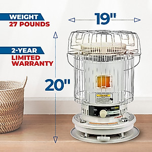Sengoku HeatMate Portable Kerosene Indoor/Outdoor Space Heater for 1000 sq ft, 23,500 BTU