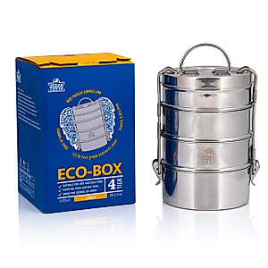 4 Tier Indian-Tiffin Stainless Steel Large Tiffin Lunch Box