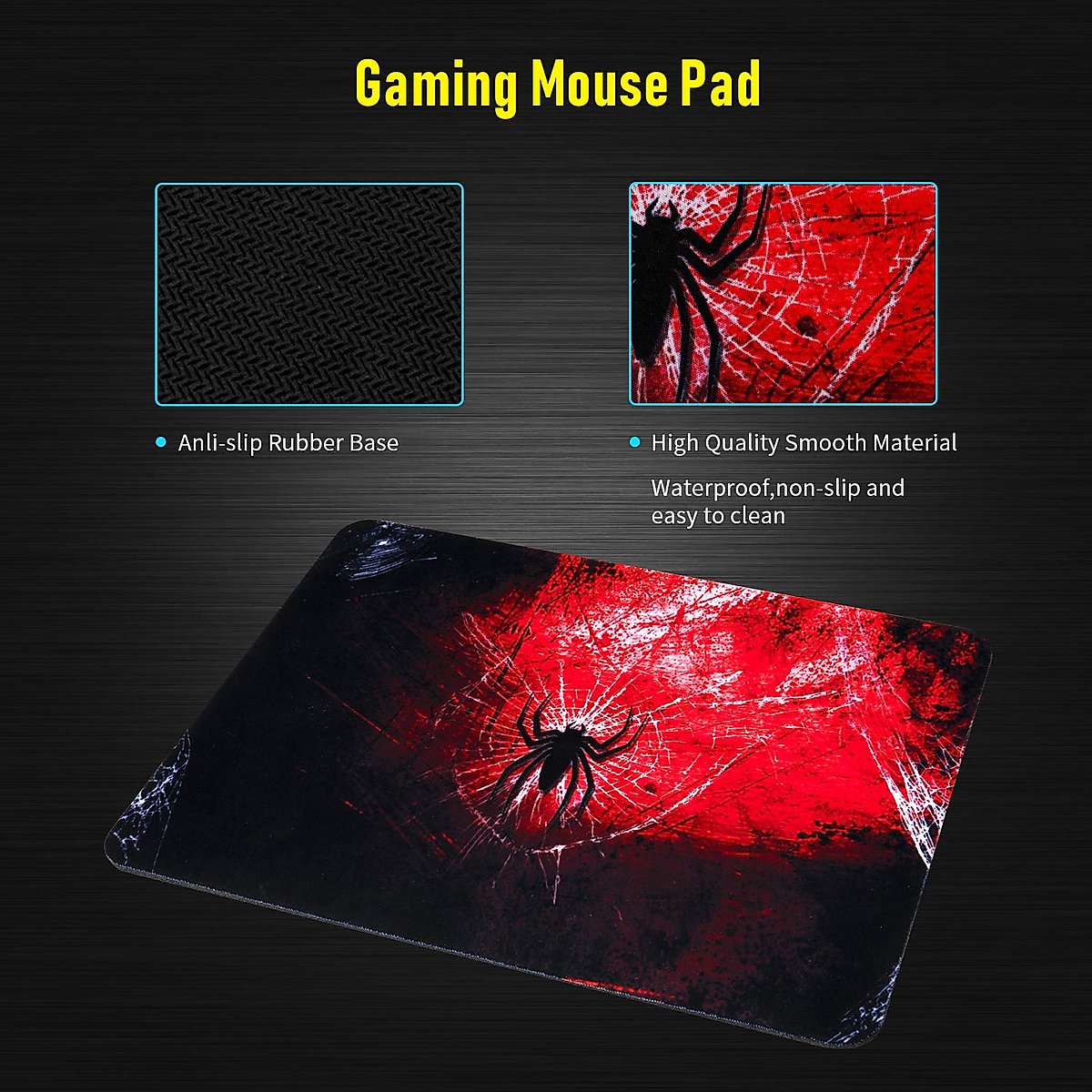 Gaming Keyboard and Mouse,CHONCHOW Full Size Computer Keyboard RGB Backlit USB Wired Keyboards&Gaming Mouse 3200DPI&Mousepad 3in1 for PC Laptop Desktop PS4 Xbox