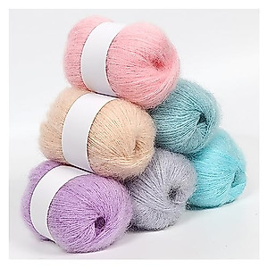50g/Ball Mohair Yarn Cheap Knitting Crochet Yarn Soft Wool Yarn for DIY Hand Knitting Sweater Scarf Shawl (Color : 5)