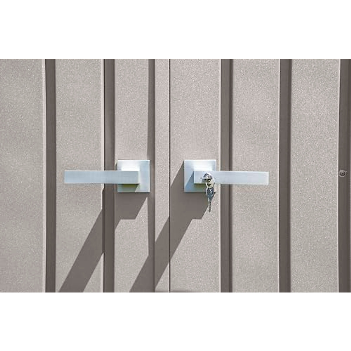 Arrow Shed Elite 8' x 6' Outdoor Lockable Steel Storage Shed Building, Cool Grey