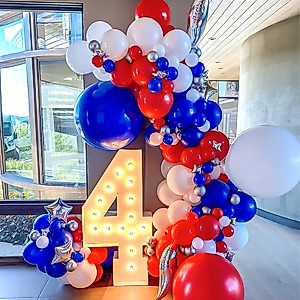 RUBFAC Red Latex Balloons, 100pcs 12 Inch Helium Balloons for Party Decoration Like Birthday Wedding Baby Shower Gender Reveal Valentine's Day (with Red Ribbon)