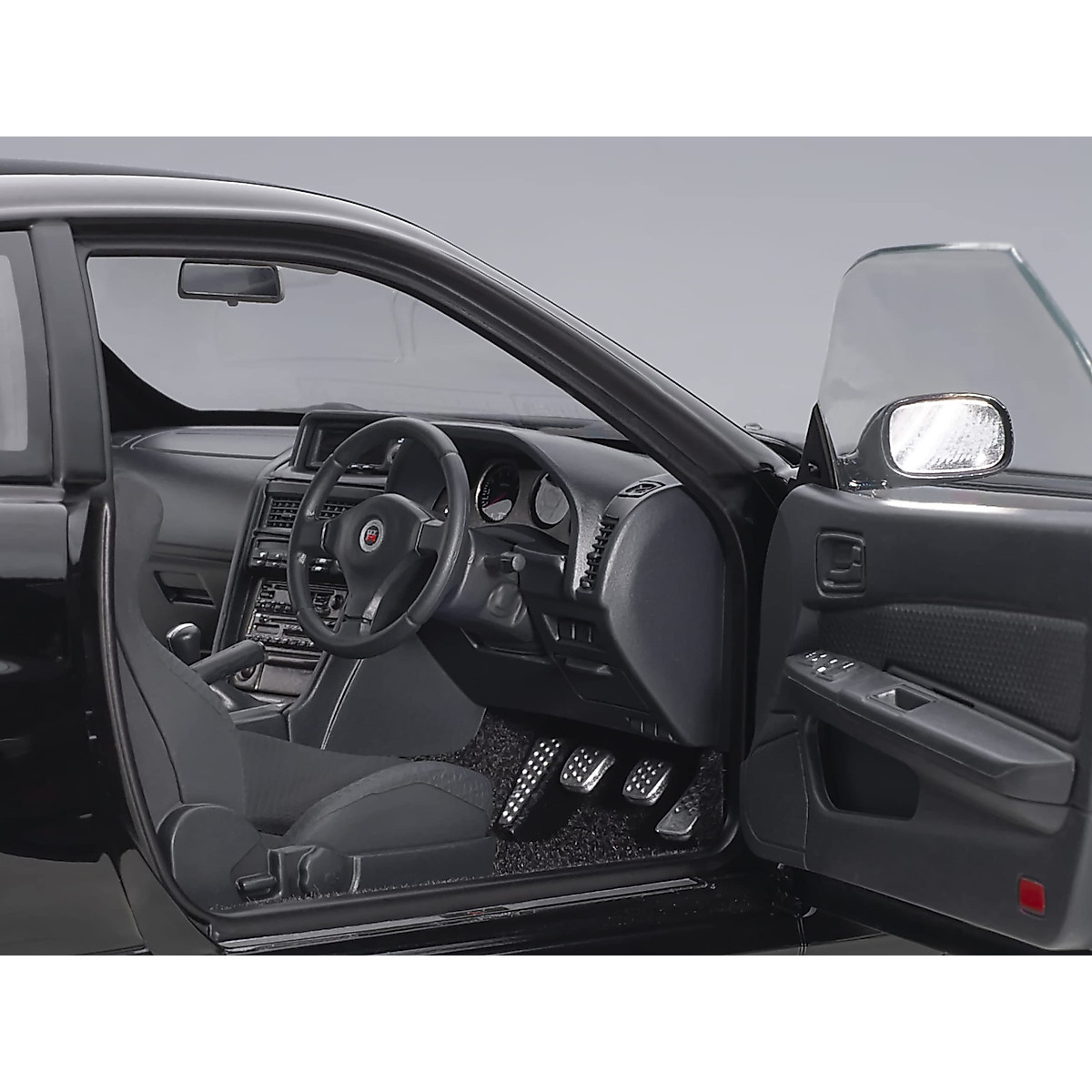 Skyline GT-R (R34) V-Spec II RHD (Right Hand Drive) Black Pearl 1/18 Model Car by Autoart 77407