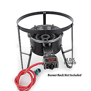 M.D.S Cuisine Cookwares Propane Single Big Large Gas Burner Portable Stove Camping BBQ with Hose & Regulator