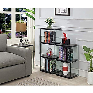 Convenience Concepts SoHo 4 Tier Tower Bookcase, Weathered Gray