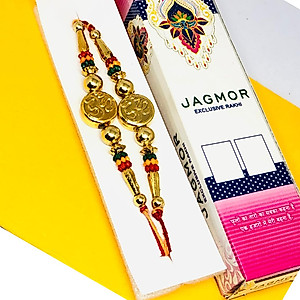 WhopperIndia Set of Two Rakhi, Ganesh Design Thread. Rakhi, Raksha Bandhan Gift for Your Brother Color Vary and Multi Designrakhi for brother simple | rakhi bracelet | | rakhi gifts for brother | bhaiya bhabhi rakhi setrakhi for brother simple | rakhi bra