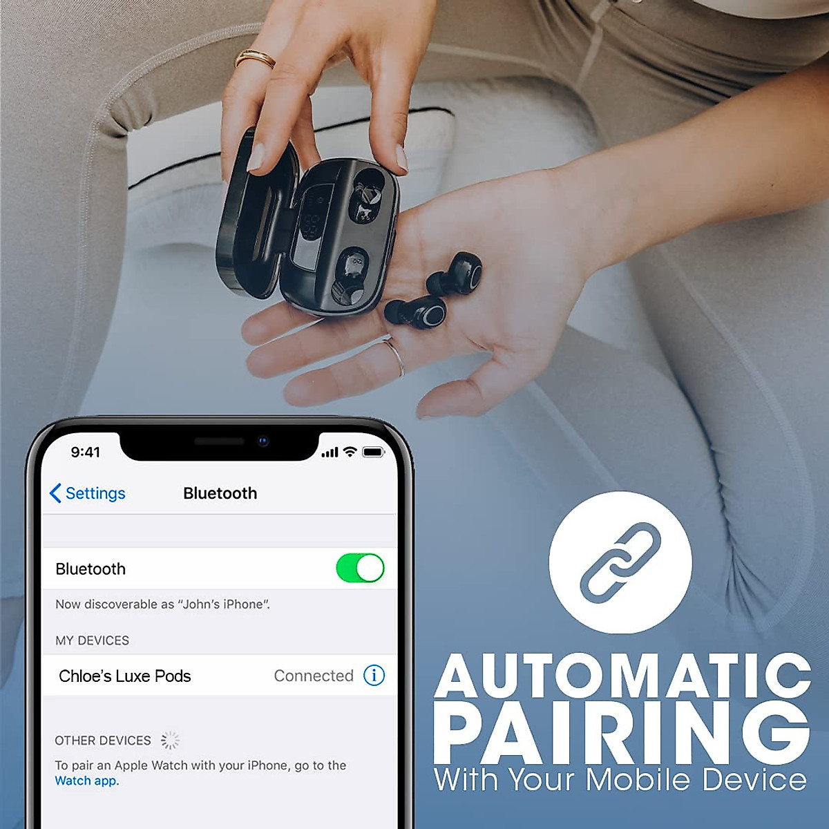 LUXEPODS Bluetooth Earbuds, Ear Buds Wireless Bluetooth 5.0, Earphones, Wireless Earpods Noise Cancelling, Bluetooth Earphones, Wireless Ear Buds, Bluetooth Earbuds Noise Cancelling, True Wireless