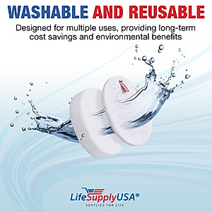 LifeSupplyUSA Vacuum Foam and Felt Filter Replacement Compatible with Shark Navigator Professional NV60 NV70 NV71 NV80 NV90 NV95 UV420 Vacuum Cleaners, Part XFF80