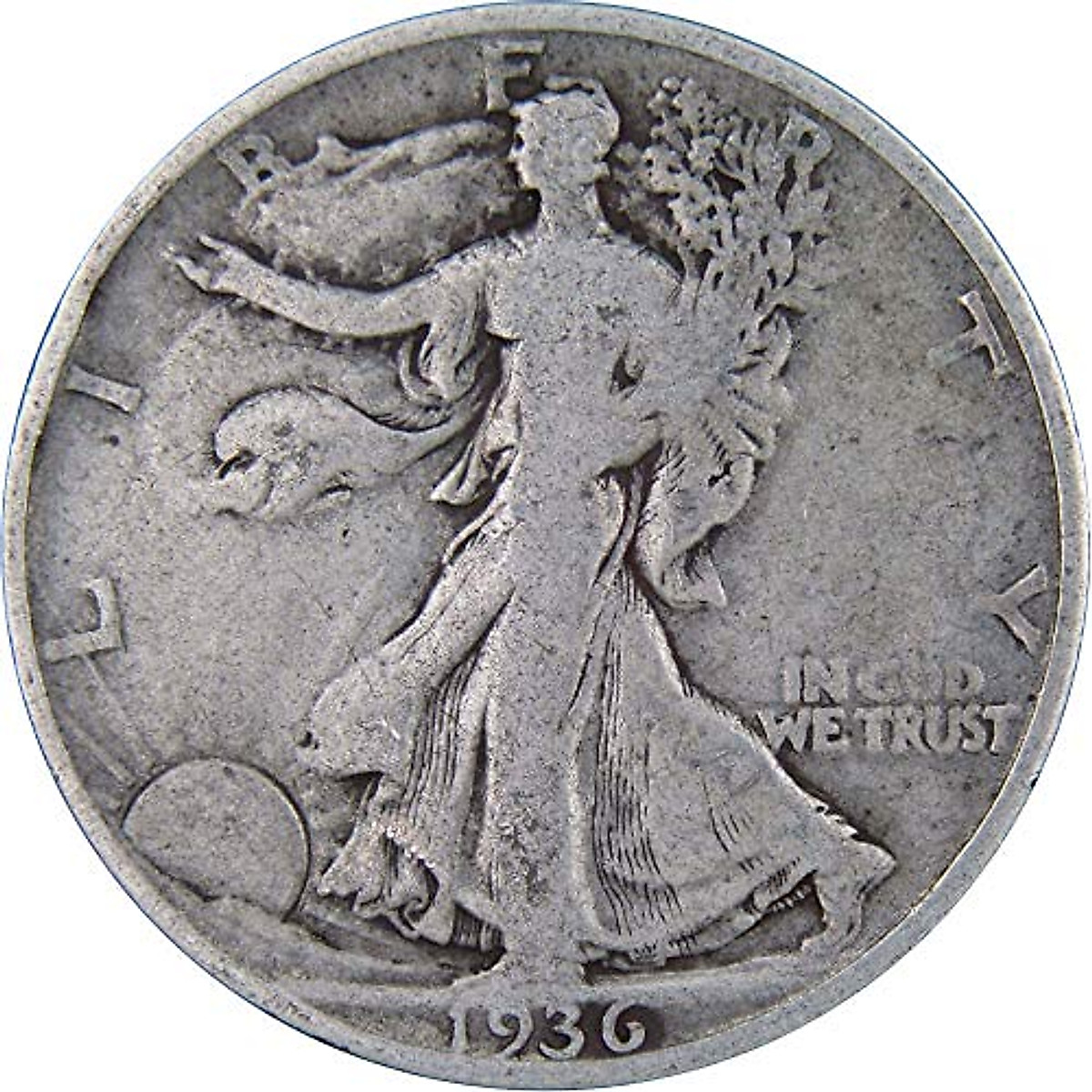 1936 S Liberty Walking Half Dollar AG About Good 90% Silver 50c US Coin