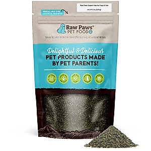 Raw Paws Organic Kelp for Dogs & Cats, 8-oz - Iodine Rich for Thyroid, Digestive & Immune Health - Seaweed Powder for Dogs, Sea Kelp for Cats, Kelp Supplement for Dogs, Dried Kelp Powder for Dogs