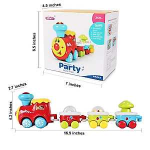 BAOLI Electric Train Toy,Railway Toy with Light & Music,Battery Operated Locomotive Train for 1 2 3 Year Old Kids Baby Toddler Boy Gifts,Early Educational Vehicle Toy