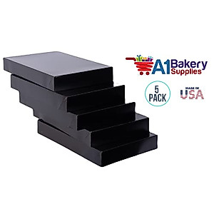 Men Shirt Box Women Top Box Gift Boxes Wrap Boxes Apparel Gift Boxes with Lids 5 Pack (Black)