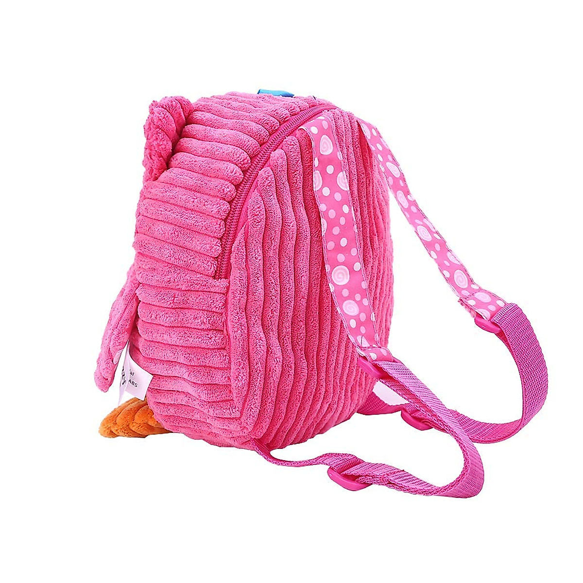 Rejolly Owl Backpack for Toddler Girls Cute Mini Plush Baby Book Bag Animal Cartoon Preschool Purse for Kids 1-3 Years Pink