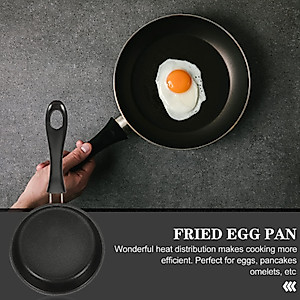 Hemoton Stainless Steel Frying Pan Nonstick Frying Pan Omelette Pan Mini Egg Pan Rolled Pancake Pan Stainless Steel Cookware for Home Kitchen Cooking 25cm Stainless Steel Grill Set