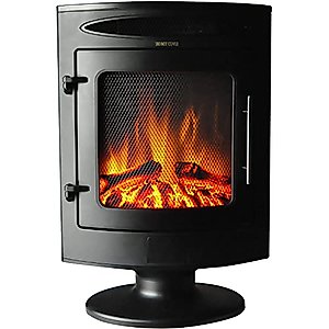 Cambridge 20 In. Free Standing Electric Fireplace, 1500W, with Realistic Log Display, and Adjustable Heater