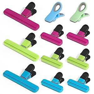 Leezmark 11 Pcs Chip Clips, Bag Clips for Food Storage, Assorted Sizes Potato Chip Clips Magnetic Bag Clips for Chip Bread Snack Clips, Heavy Duty Bag Sealing Clips Food Clips
