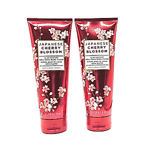 Bath and Body Works 2 Pack Japanese Cherry Blossom Ultra Shea Body Cream 8 Oz.