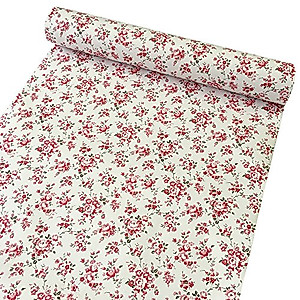 SimpleLife4U Rural Floral Shelving Paper Decorative Self-Adhesive Shelf Liner Drawer Cabinet Sticker 17.7 Inch by 9.8 Feet