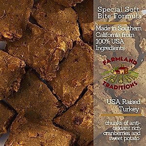 Farmland Traditions USA Made 3 lbs. Turkey, Sweet Potato, Cranberry Soft Jerky Bite Dog Treats